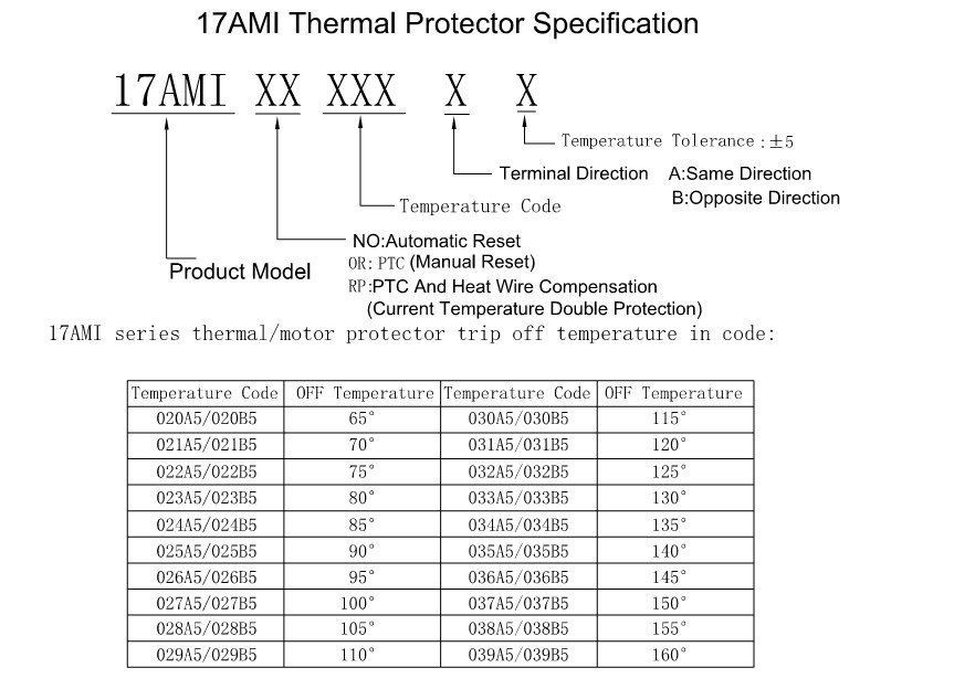 Motor Thermal Protector - L&G