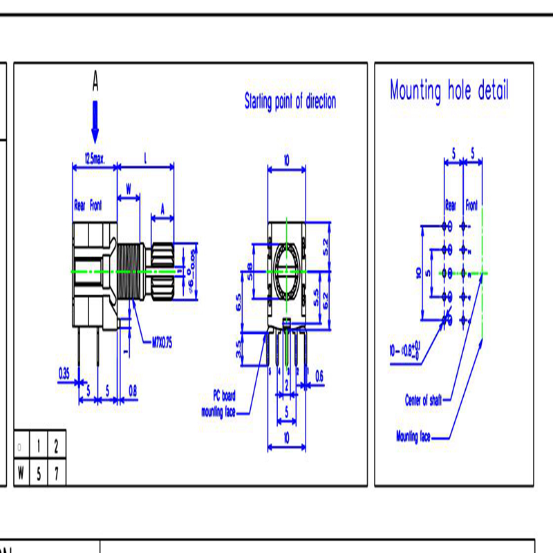10MM DP4T Rotary Switch - L&G